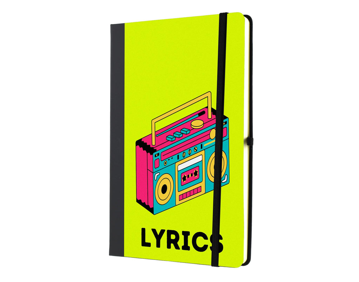 'Lyrics' A5 Sized Lined Paper Scrapbook - Perfect for Musicians and Bu ...